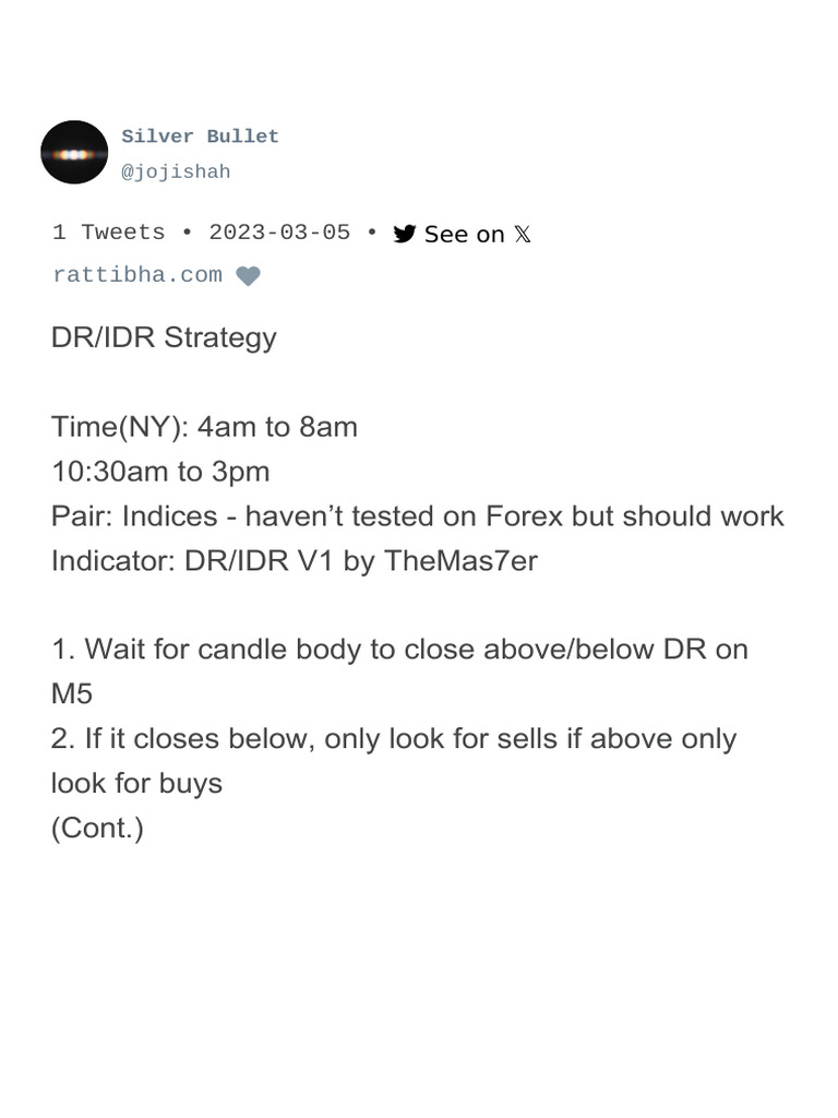 DR/IDR Trading Strategy Guide | PDF