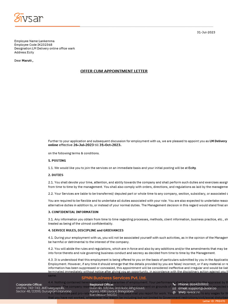 Offer-Letter-1.pdf 20231014 190023 0000 | PDF | Employment | Business ...
