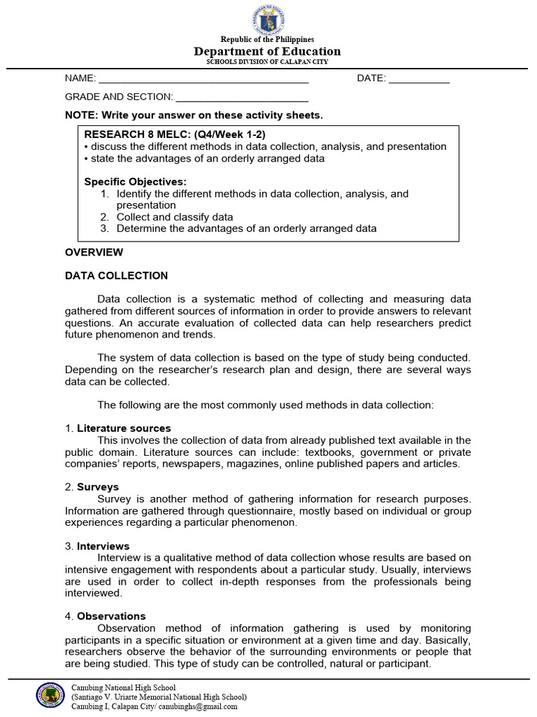 Analyzing Data Collection Methods | PDF | Statistics | Dependent And ...