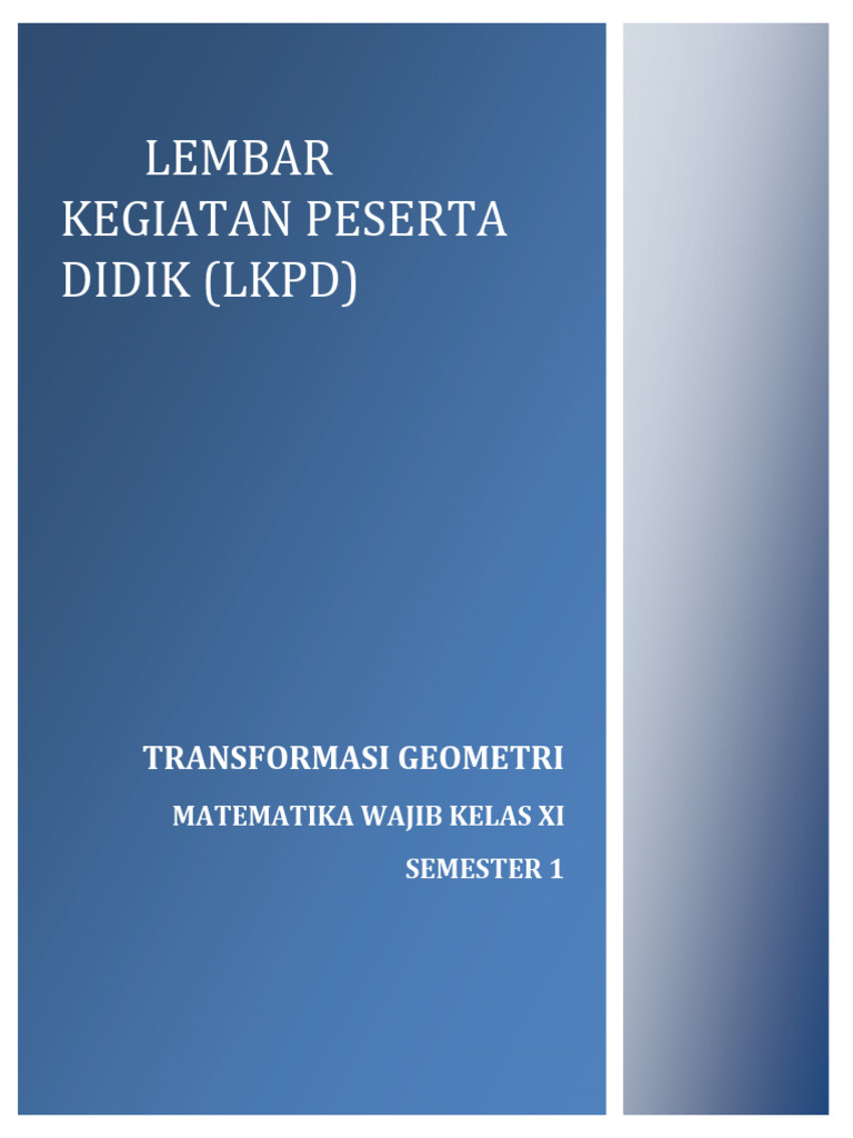 LKPD Materi Transformasi Geometri | PDF