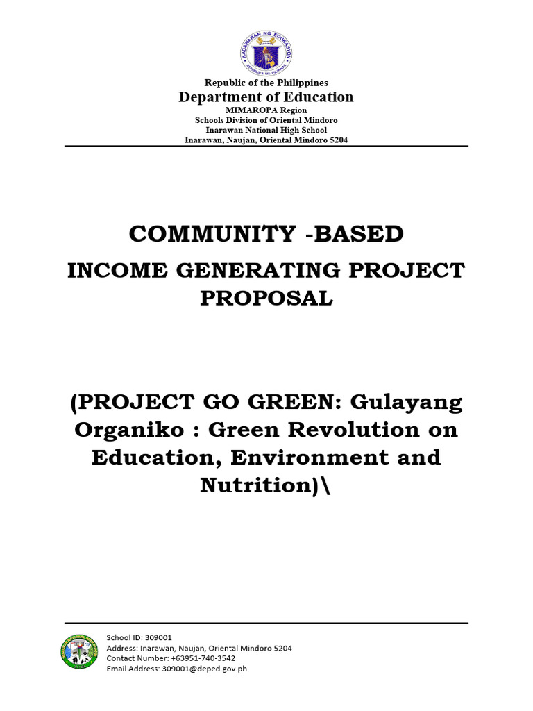 Igp Proposal New | PDF | Food Security | Urban Agriculture