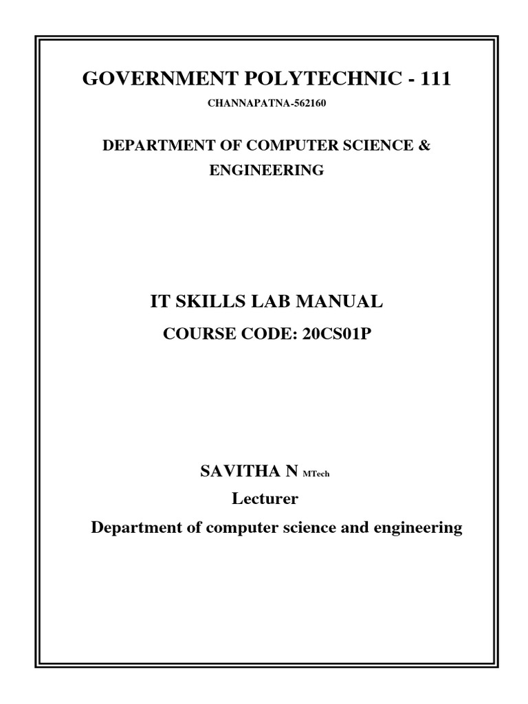 It Skills Manual | PDF