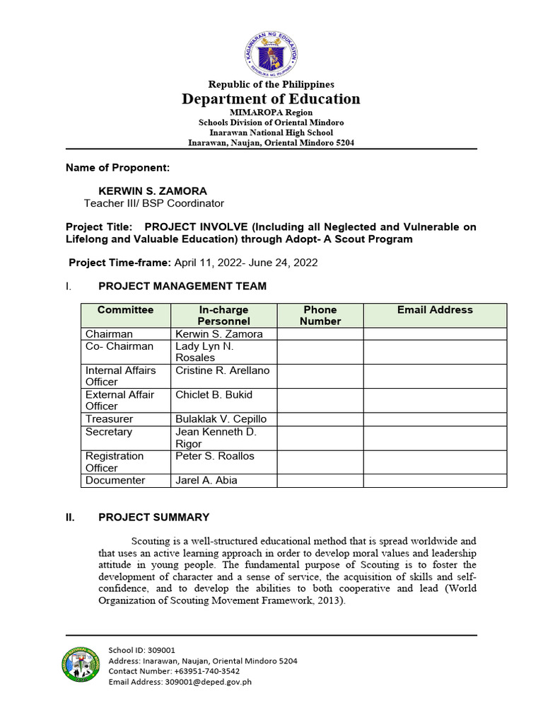 Project Adopt Scout-Innovation | PDF | Learning | Behavior Modification