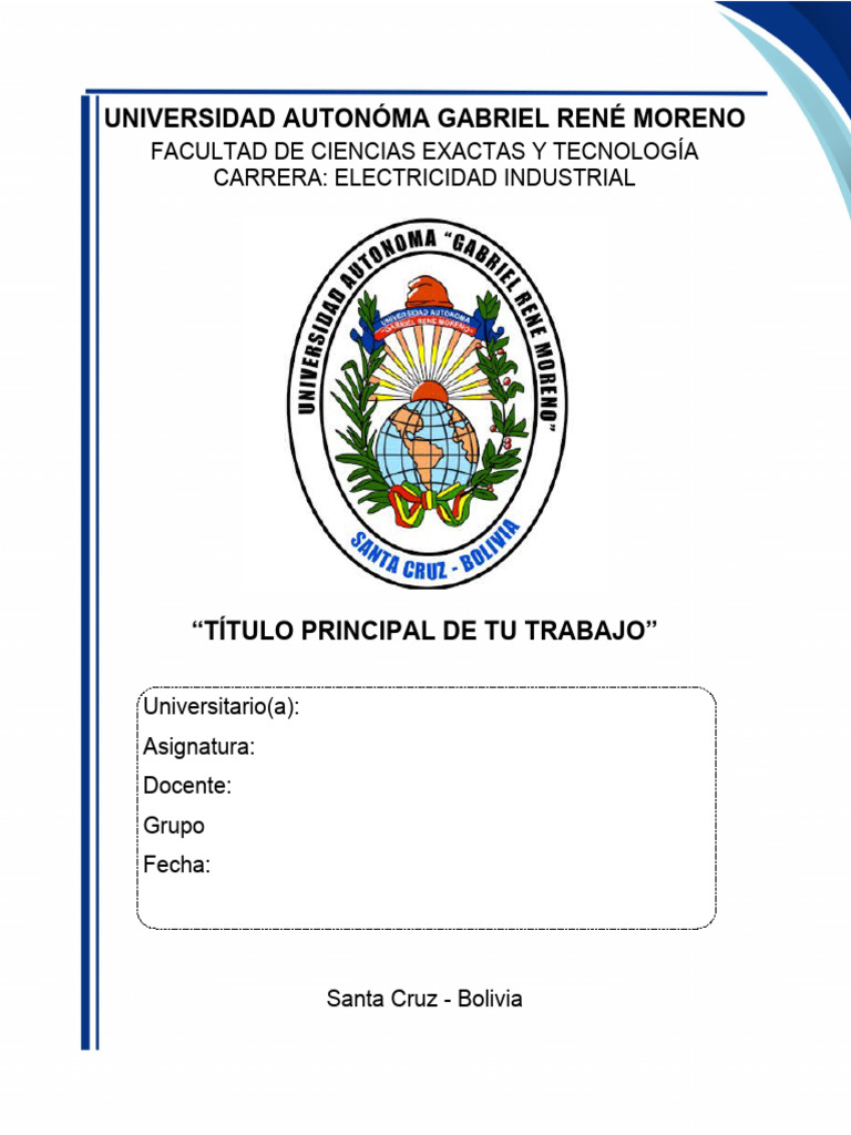 Carátula UAGRM para Trabajos Universitarios | PDF | Tecnología