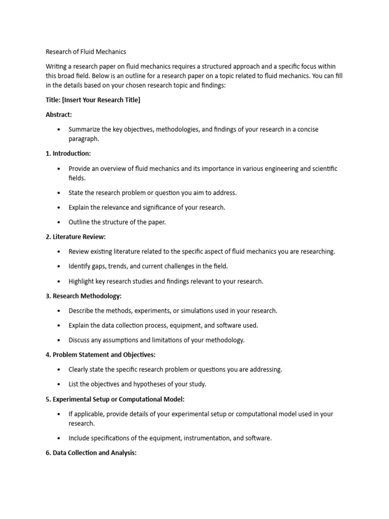 Research of Fluid Mechanics | PDF