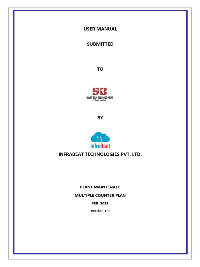 Sbpl Pm Usermanual Multiple Counter Plan Pdf Computer Science
