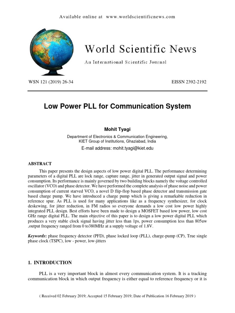 PLL 4 | PDF | Detector (Radio) | Electronic Oscillator