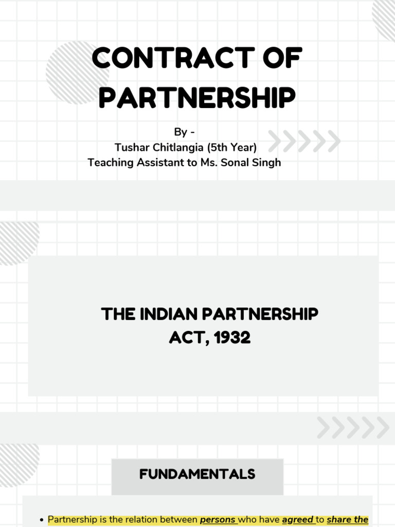 Indian Partnership Act, 1932 | PDF | Partnership | Law Of Agency