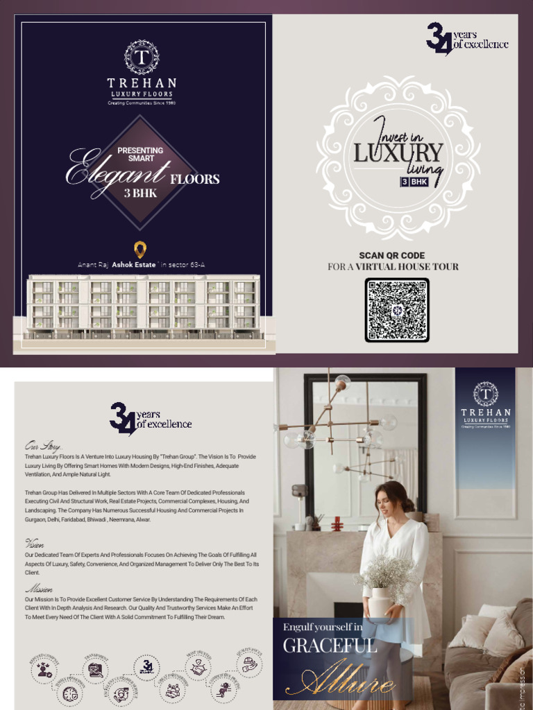 TLF - 3 BHK Elegant Luxury Floors SEC-63A | PDF | Tile | Bathroom