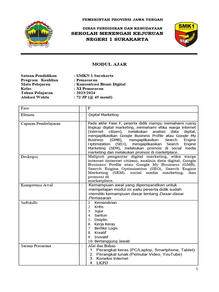 Modul Ajar Digital Marketing Pdf