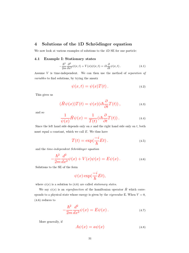 Schrodinger Equation Solve-1d | PDF | Eigenvalues And Eigenvectors | Physics