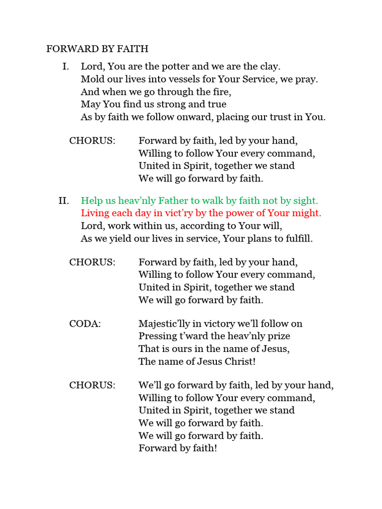 Forward by Faith | PDF
