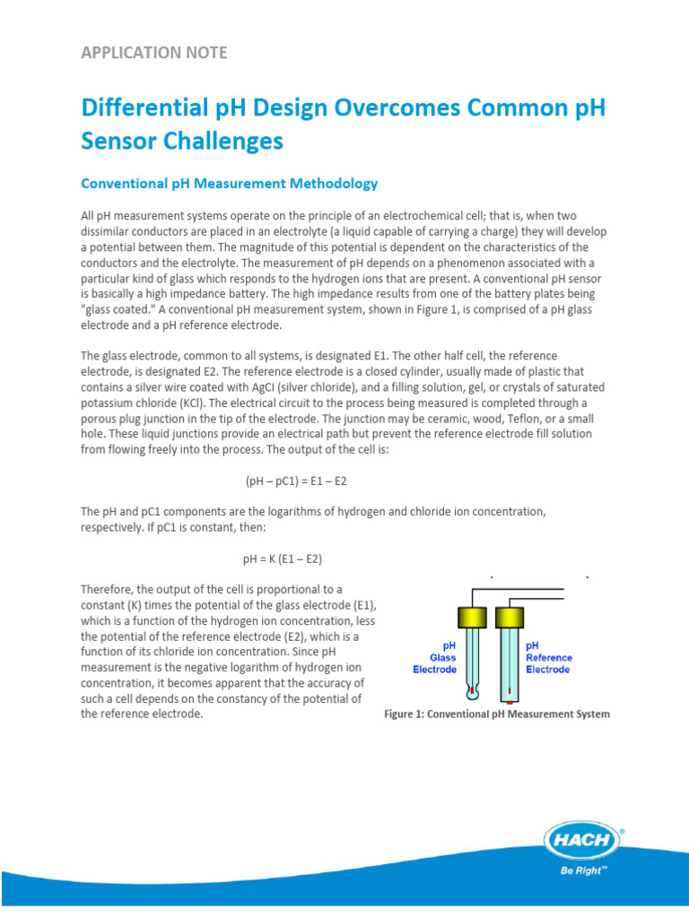 DOC040.53.10061.Mar15 - Differential PH Design Overcomes Common PH Sensor Challenges | PDF | Ph ...