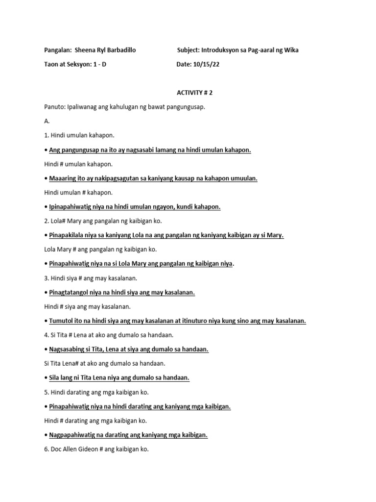 Introduksyon Sa Pag Aaral NG Wika | PDF Introduksyon Sa Pag Aaral NG Wika | PDF
