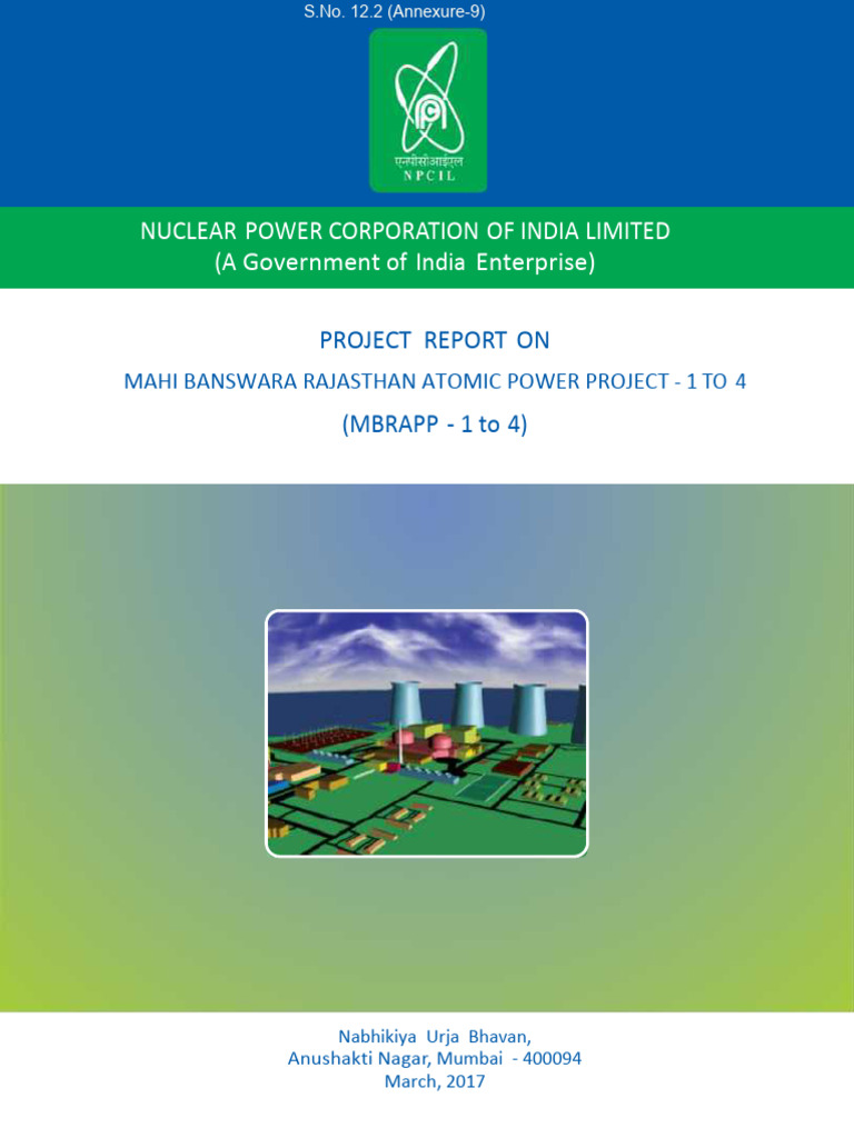 Mahi Banswara Nuclear Power Project Overview | PDF | Nuclear Reactor ...
