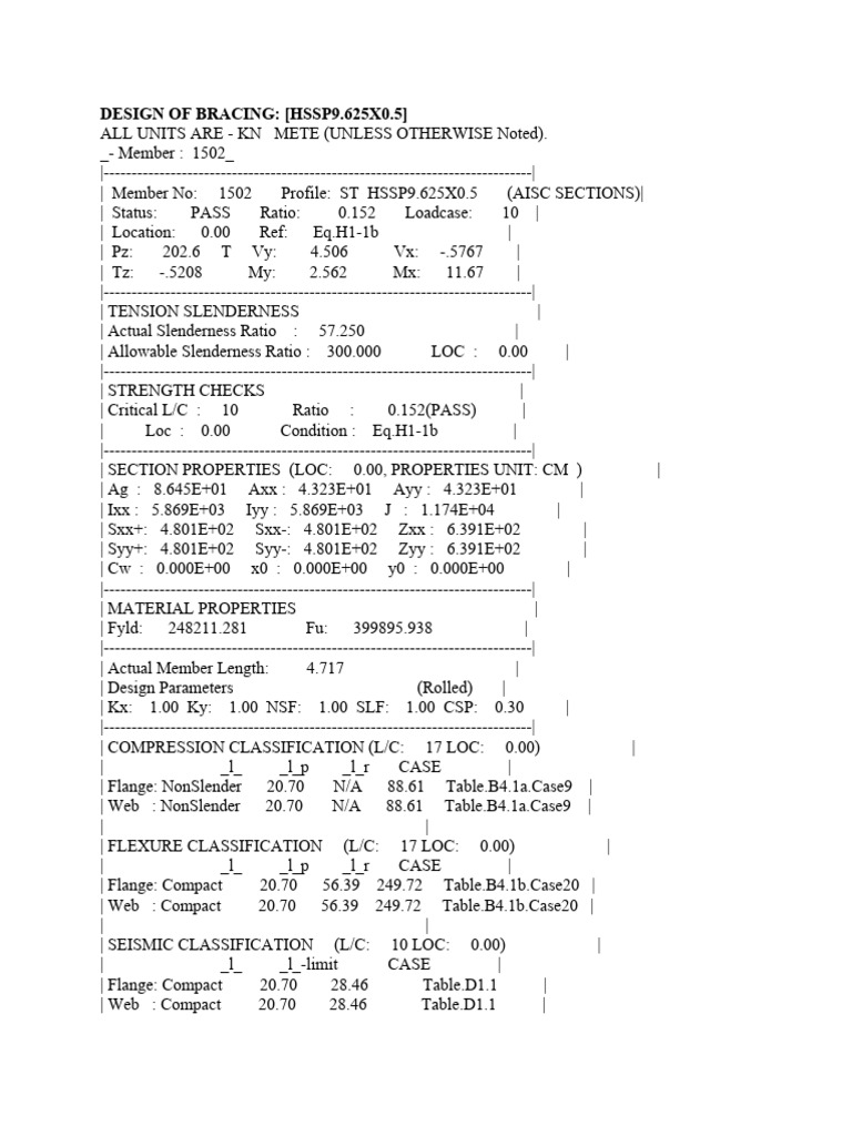 Bracing Calculation | PDF | Buckling | Structural Engineering