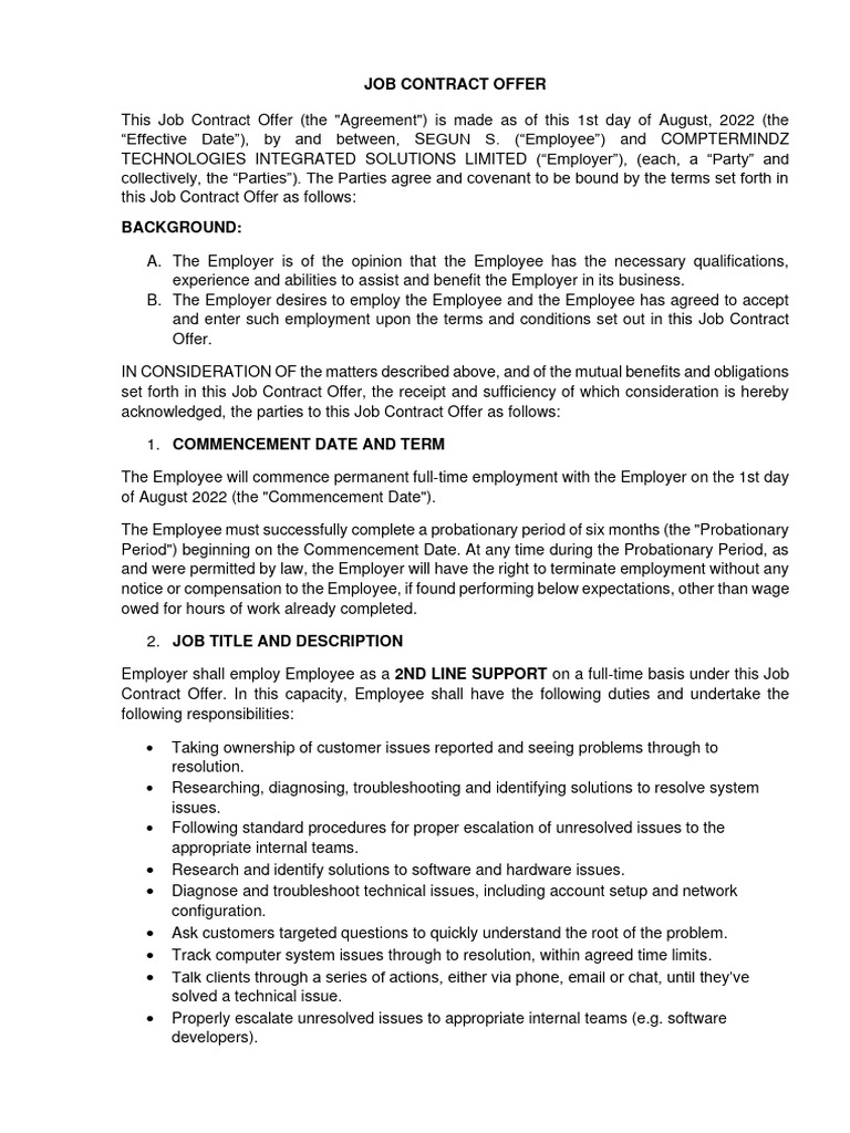 2nd Line Support - Kadri Segun | PDF | Employment | Troubleshooting