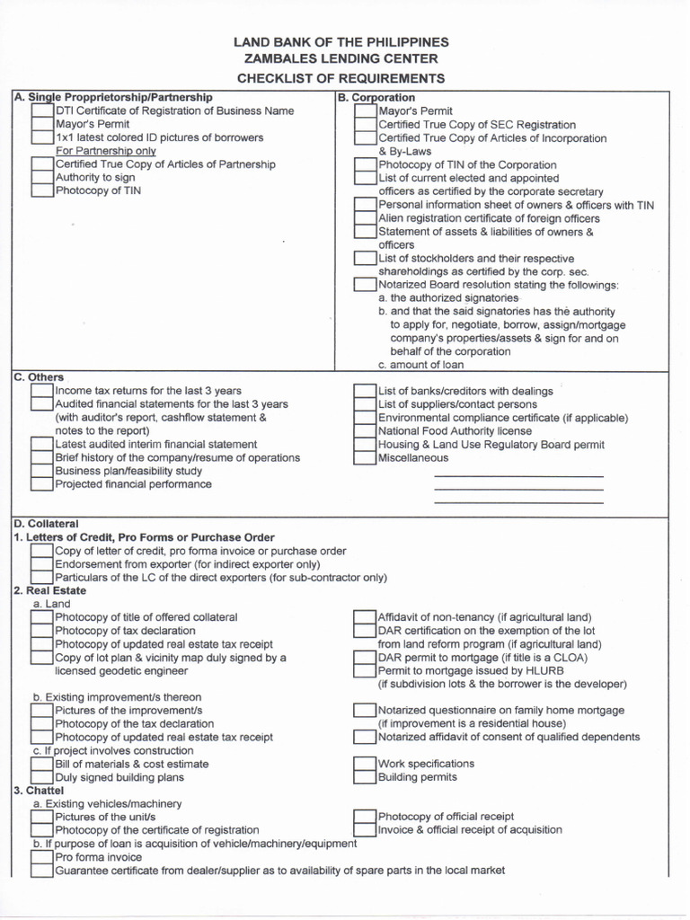 Zambales LC Sme Requirements 2019 | PDF