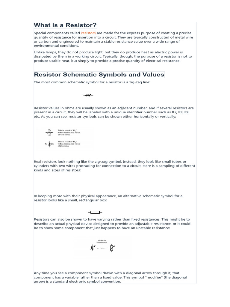 What Is A Resistor Pdf Resistor Electrical Resistance And Conductance
