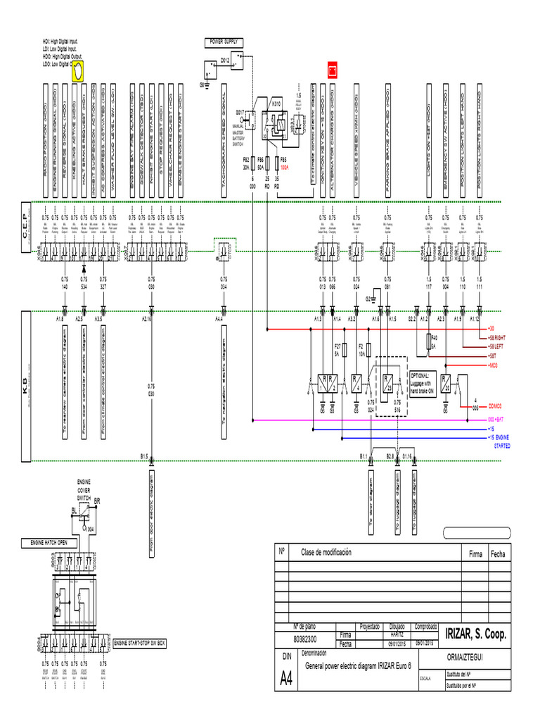 Visio-8038230 General Power Electric Diagram IRIZAR E6 | Download Free ...