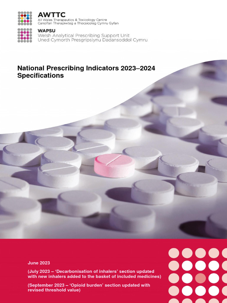 National Prescribing Indicators 2023 2024 Specifications Pdf Health