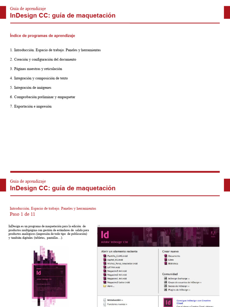 Guía de Indesign | Descargar gratis PDF | Adobe InDesign | Diseño de página