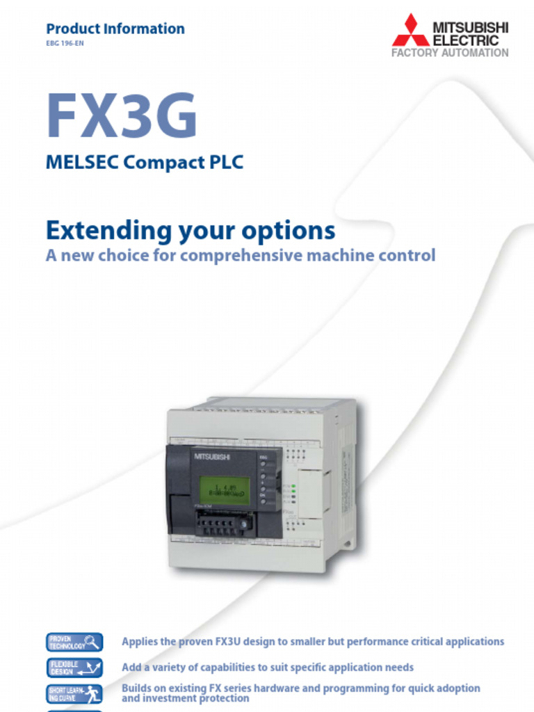 Mitsubishi FX3G Compact PLC Guide | PDF | Electrical Engineering | Electrical Components