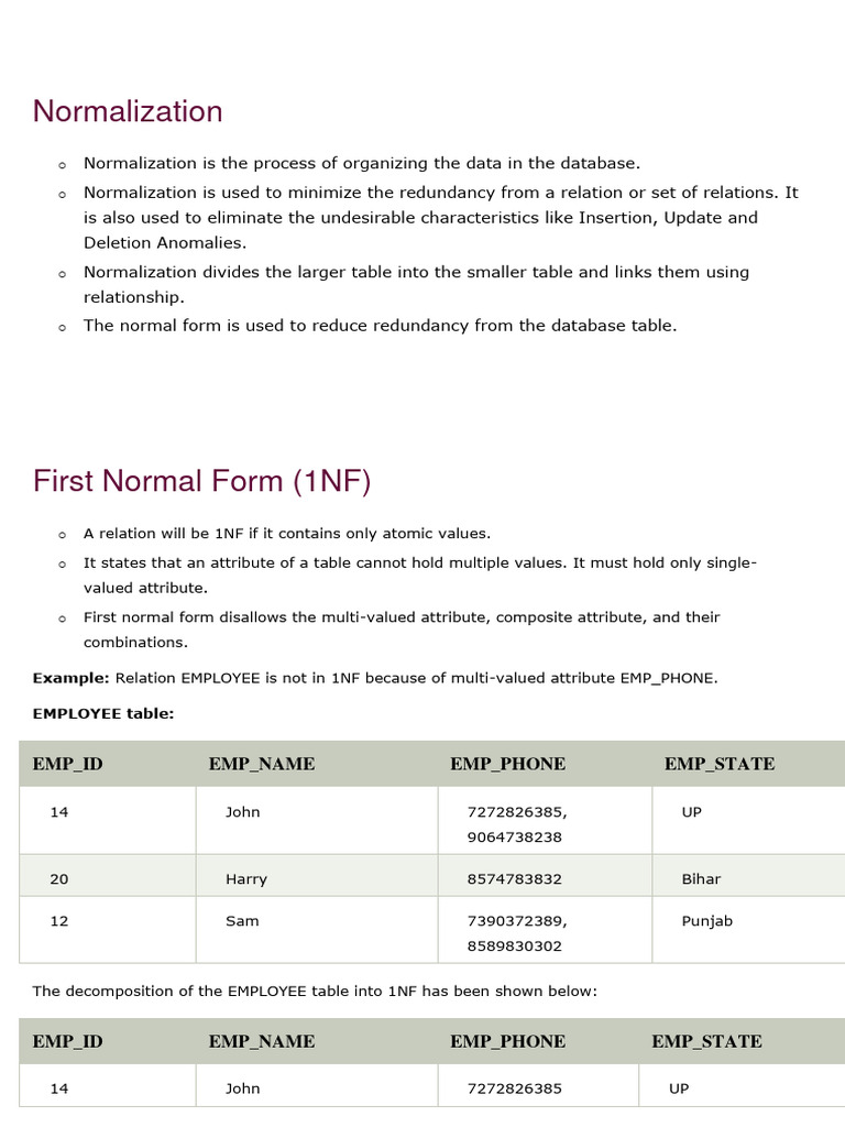 Normalization 1 | PDF | Information Science | Applied Mathematics