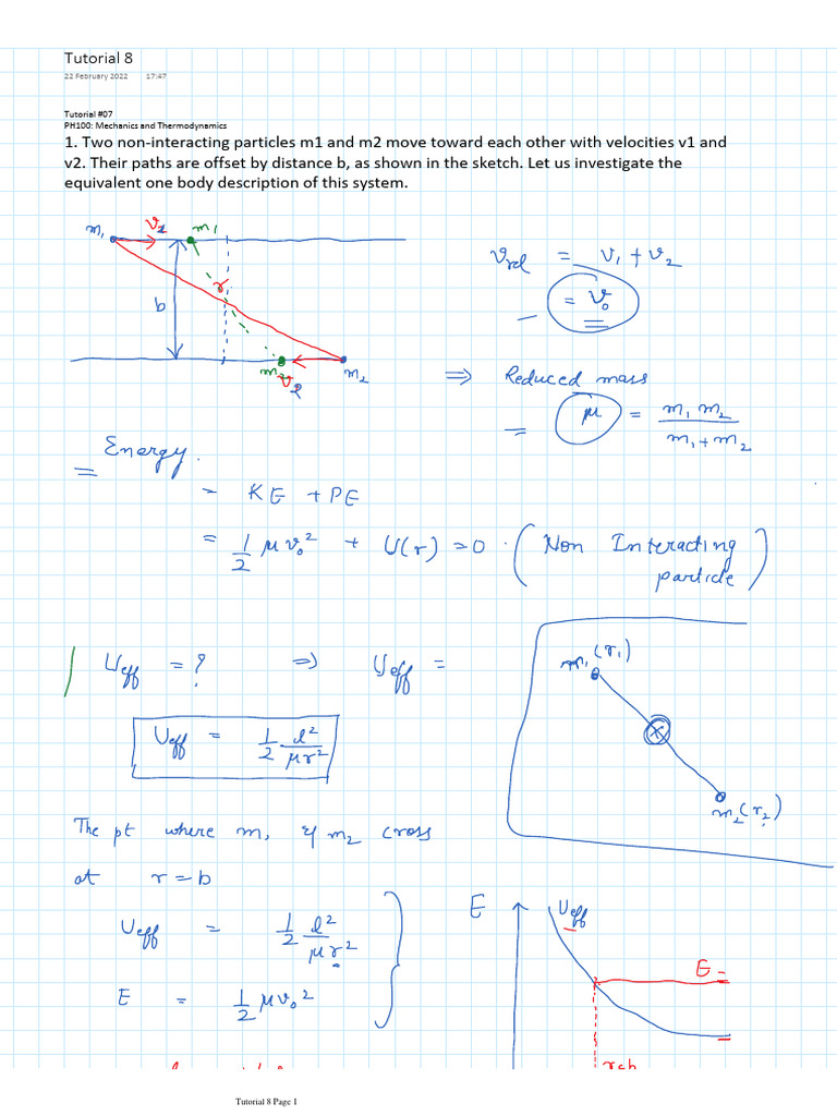 Mechanics & Thermodynamics Tutorial | PDF | Science & Mathematics ...