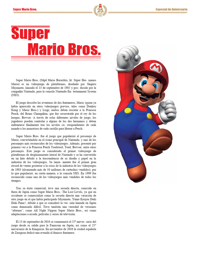 Ejercicio 2 | PDF | Mario | Videojuegos
