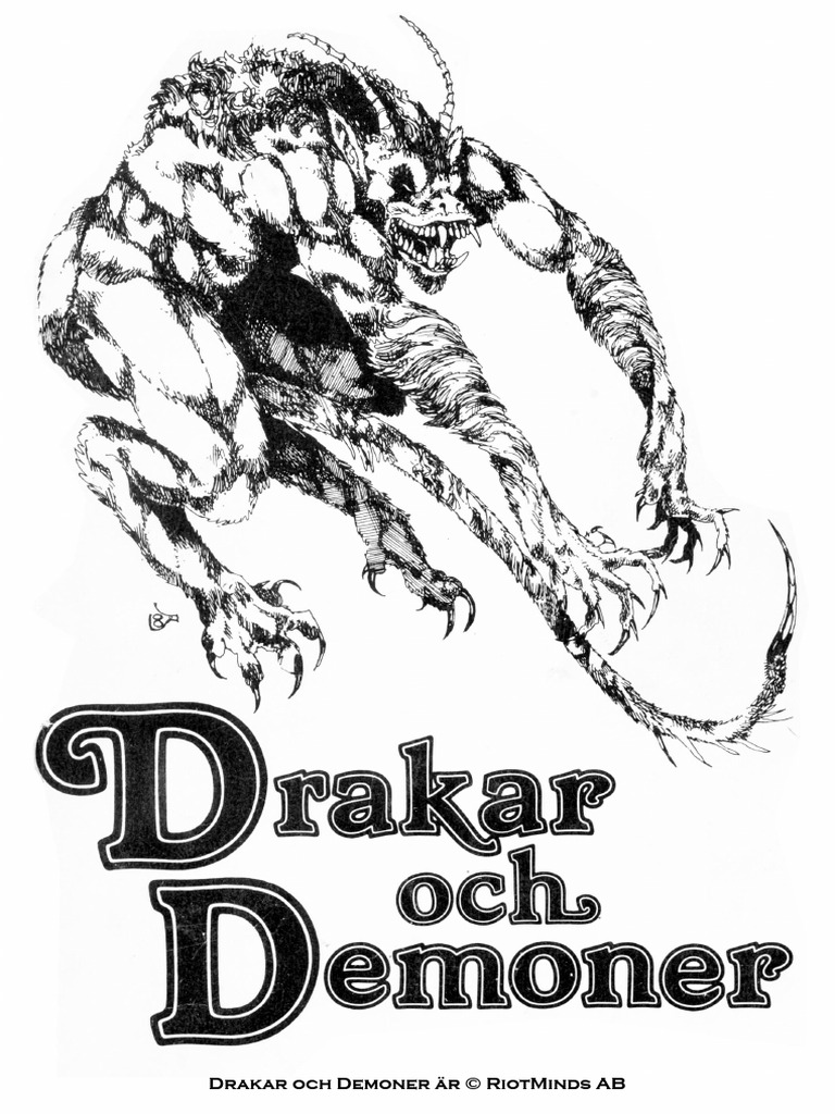01 Drakar Och Demoner - Grundregler, Första Utgåvan (1982) - Regelbok ...
