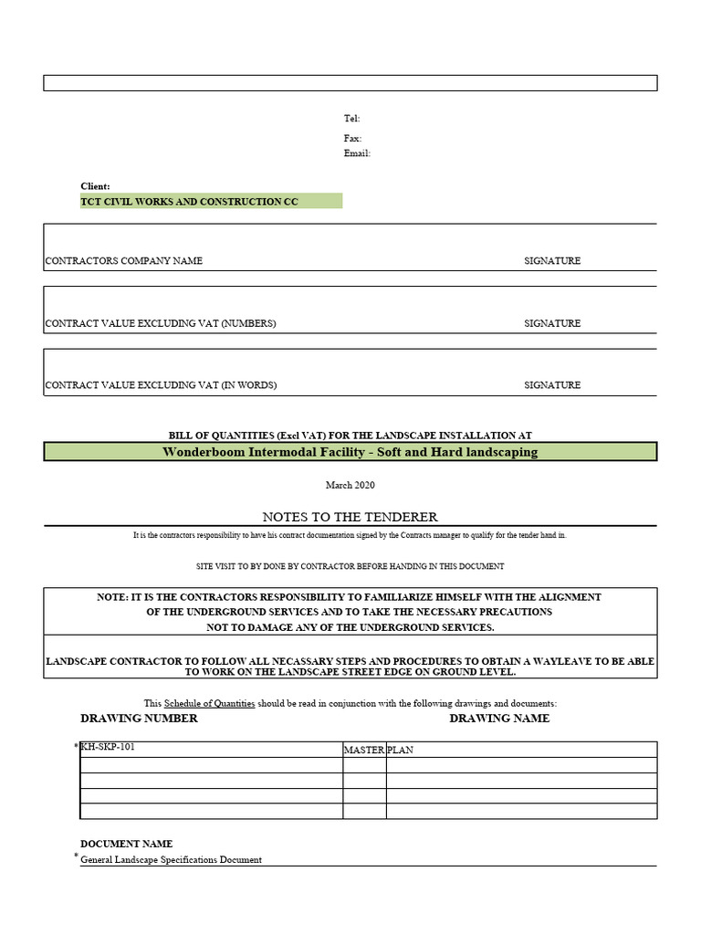 Landscape Budget Pdf Mulch Botany