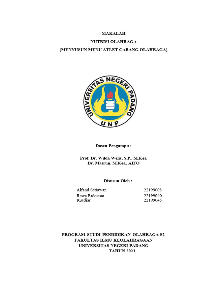 Paper Kelompok 7 - Menyusun Menu Makanan | PDF