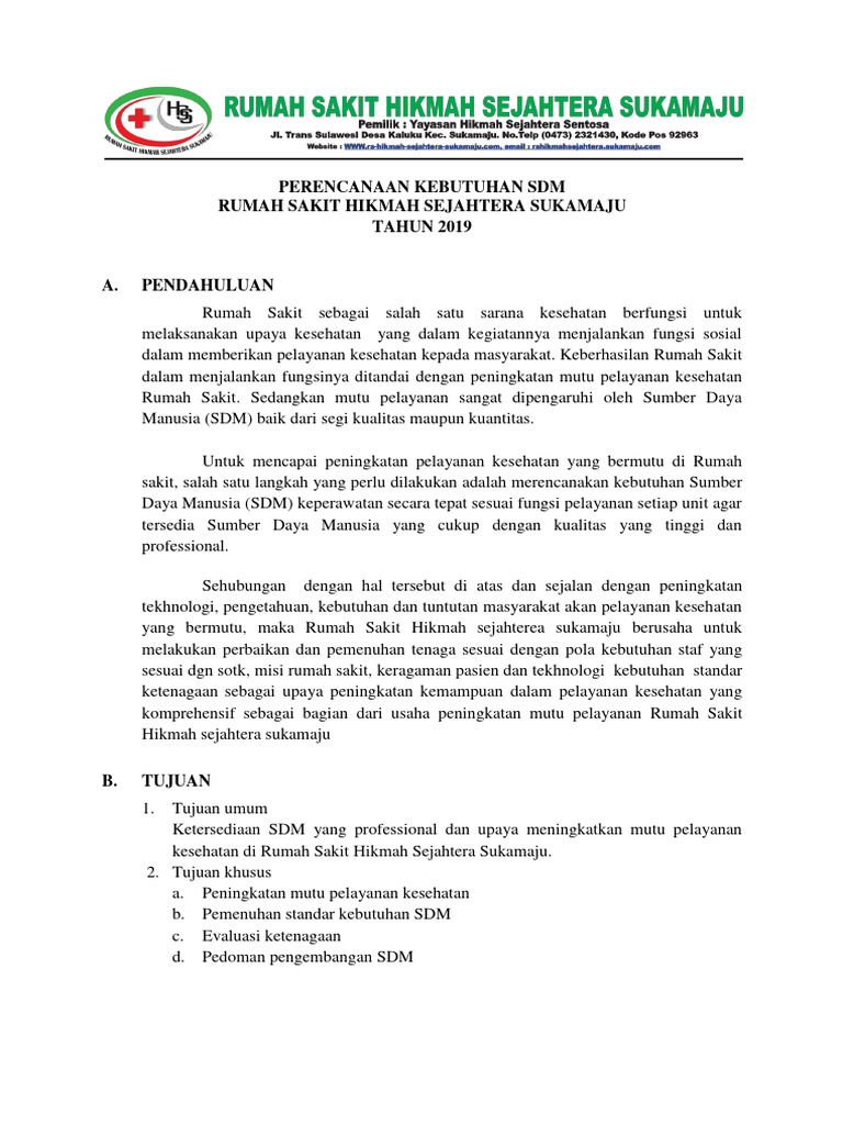 Perencanaan Kebutuhan SDM | PDF