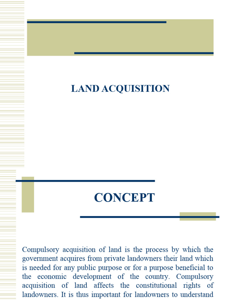 Land Acquisition | PDF | Eminent Domain | Common Law