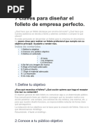 Partes y estructura de un folleto | PDF | Diseño | Diseño de página