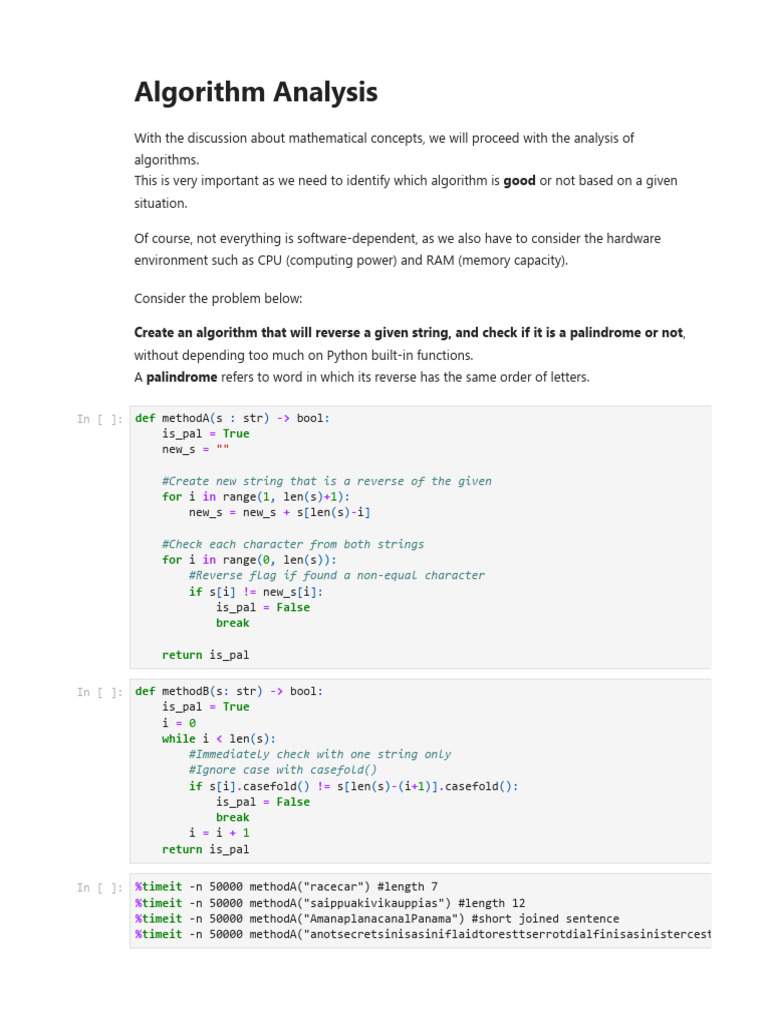 3 Algorithm Analysis-2 | PDF | Computing | Mathematical Analysis