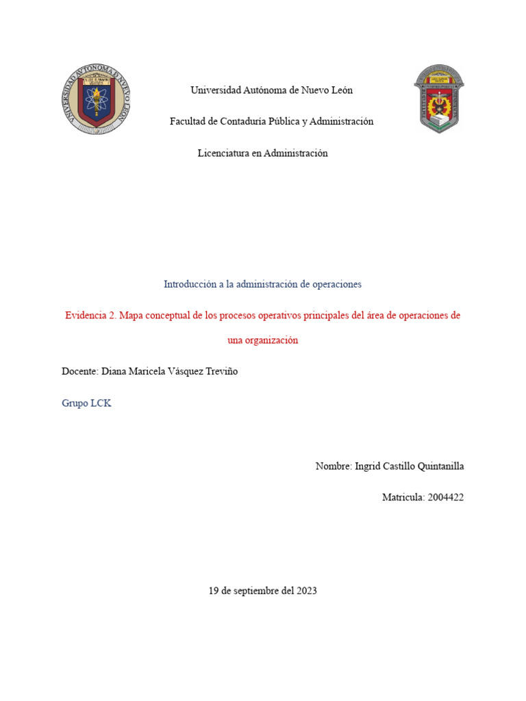 Ev 2 Mapa Conceptual - Ingrid Castillo | PDF