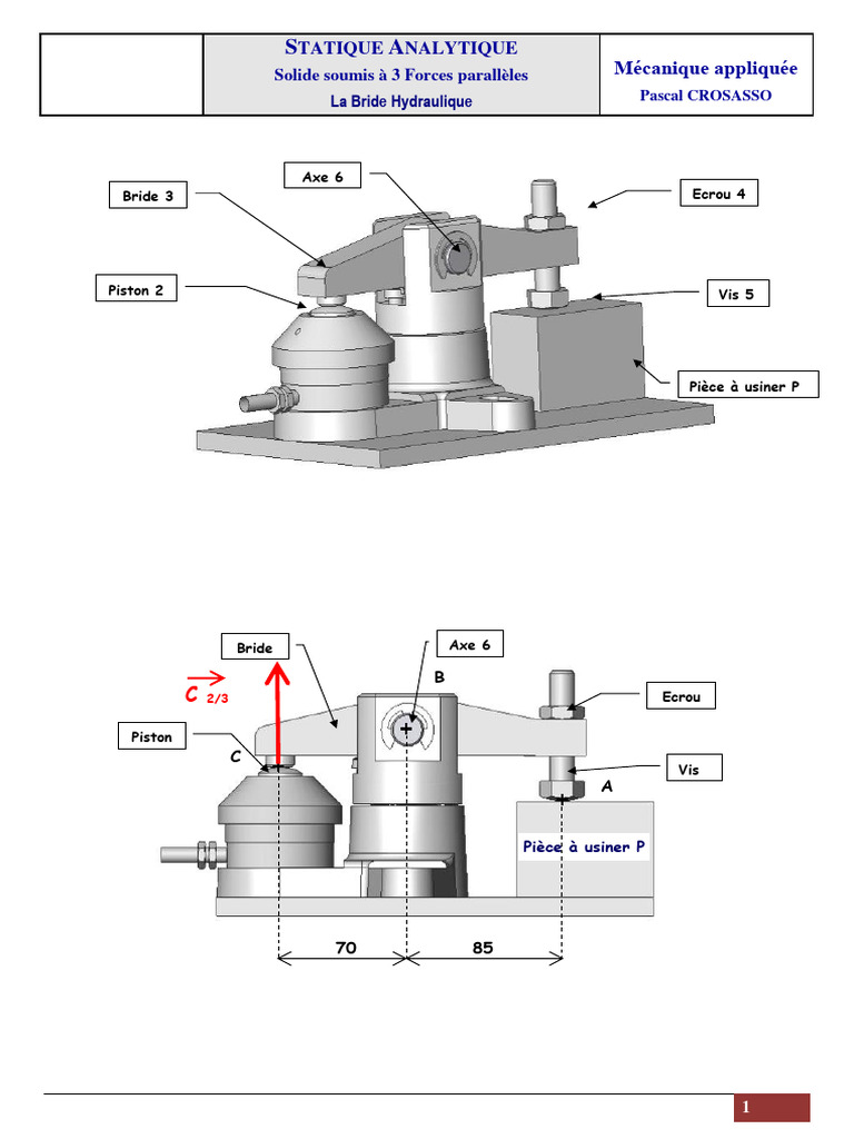 Analyse de la Bride Hydraulique | PDF | Piston | Usinage
