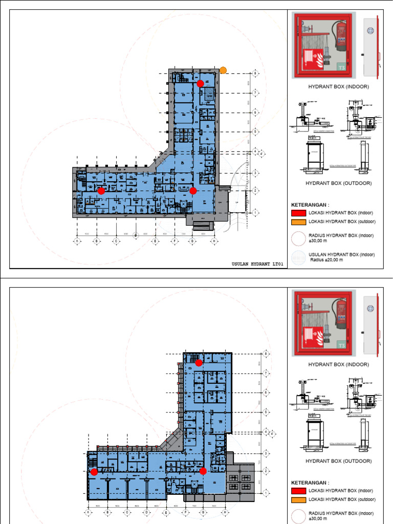 Denah dan Instalasi Hydrant Box Indoor | PDF