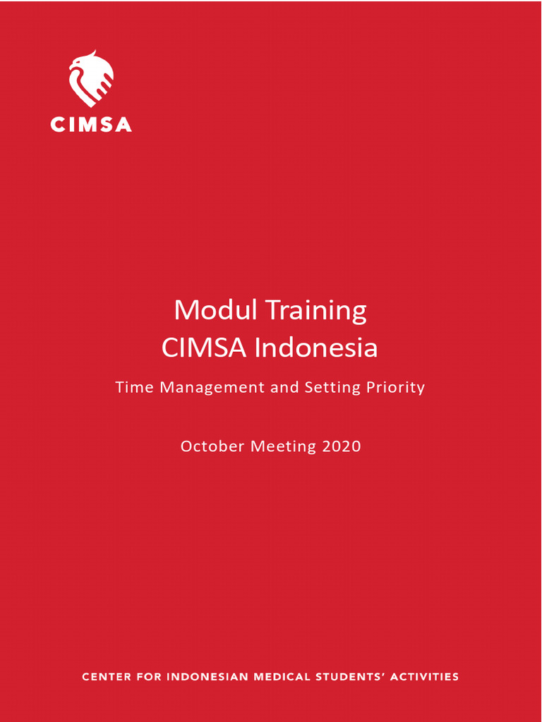 Modul Training - Time Management and Setting Priority | PDF