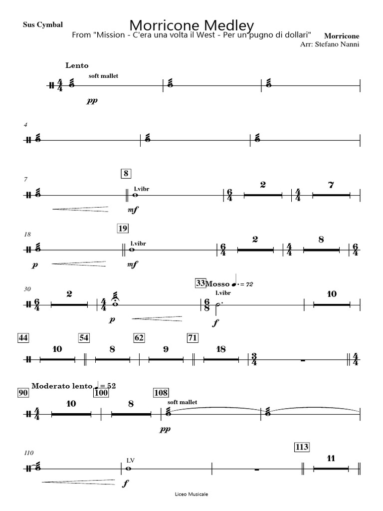 Morricone - Sus Cymbal - Musx | PDF