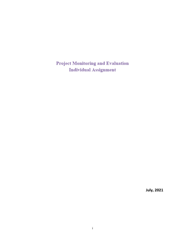 M & E Assignment | Download Free PDF | Project Management | Evaluation