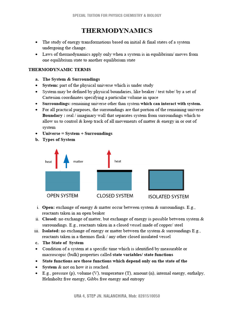 Plus 1 - Chemistry Thermodynamics | PDF | Gibbs Free Energy | Enthalpy