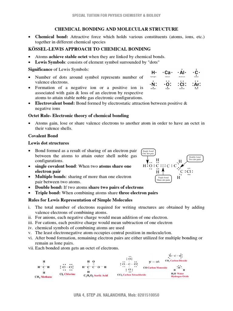 Say Chemical Bonding and Molecular Structure | PDF | Molecular Orbital | Chemical Bond