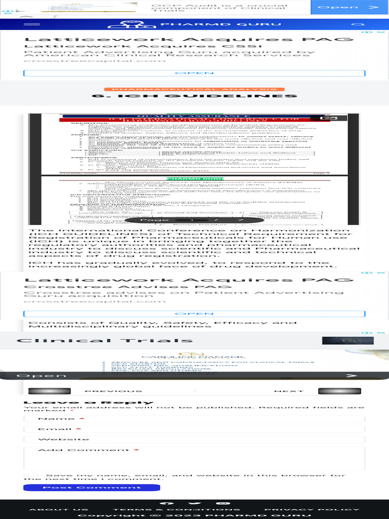 Ich Guidelines - Pharmd Guru | PDF | Business | Science & Mathematics