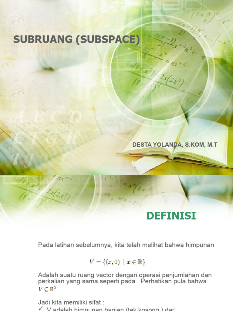 Subruang (Subspace) | PDF