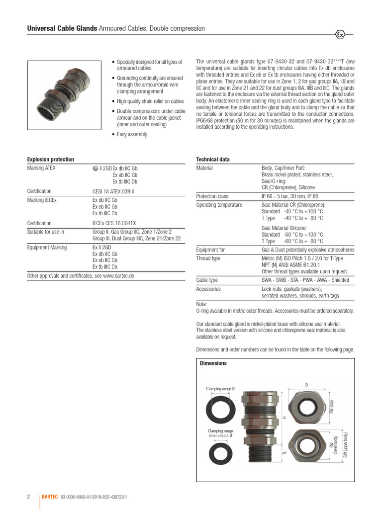 Bartec Catalogo | PDF | Mechanical Engineering | Manufactured Goods