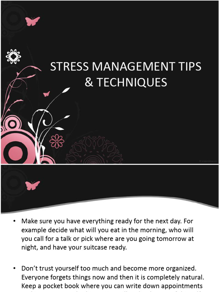Stress Management Tips | PDF