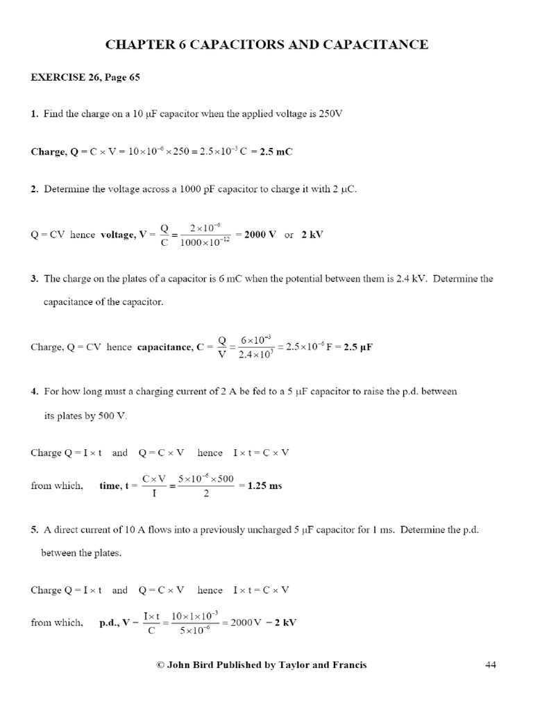 Chapter 6 Capacitors | PDF
